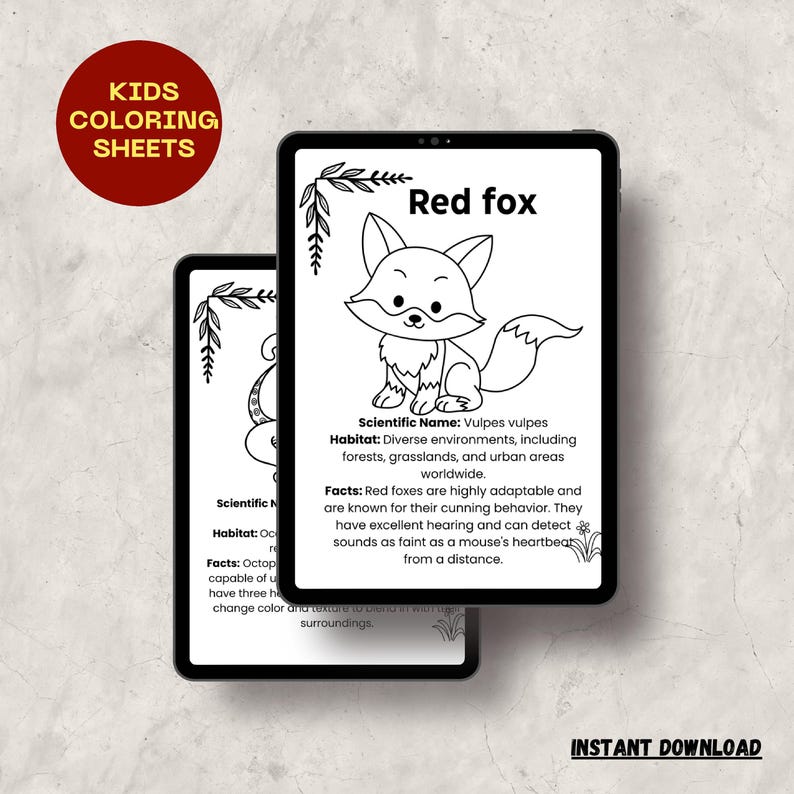 Educational Animal Fact Worksheets; From Lion to Elephant to More ...