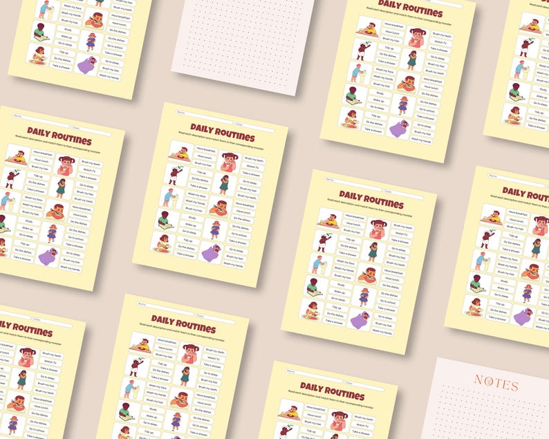 Printable Everyday Routine Worksheets for School Children | Printable ...