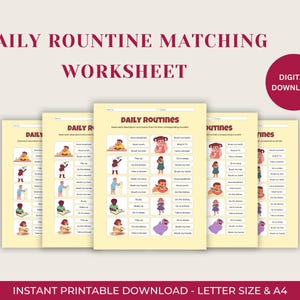 Printable Everyday Routine Worksheets for School Children | Printable ...