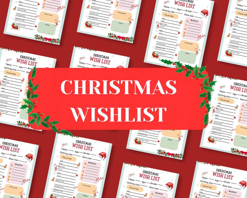 Editable Christmas Wish List Printable | Kids Christmas Wish List to ...