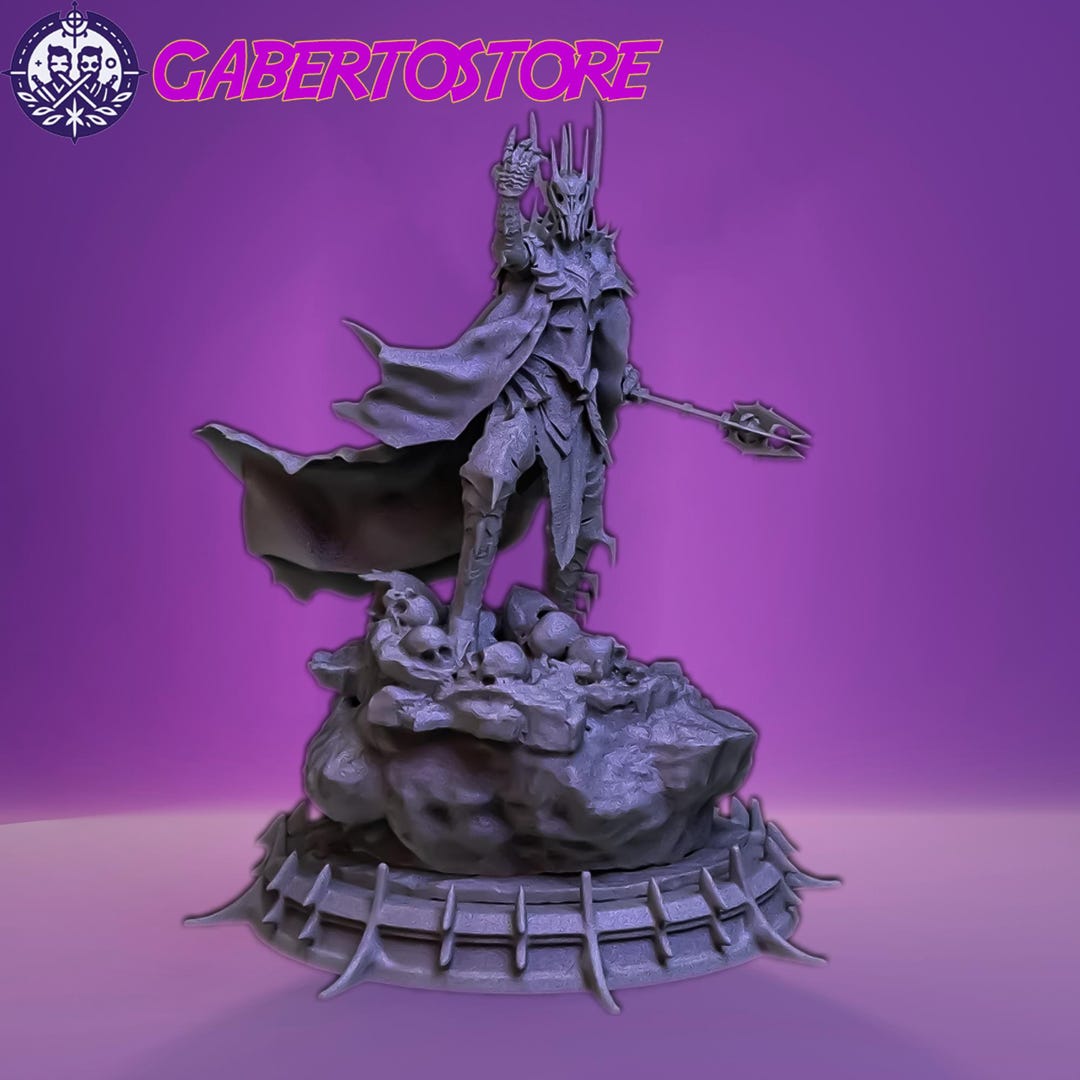 Sauron Figure 3D Printed Lord of the Ring Miniature 180 Mm - Etsy