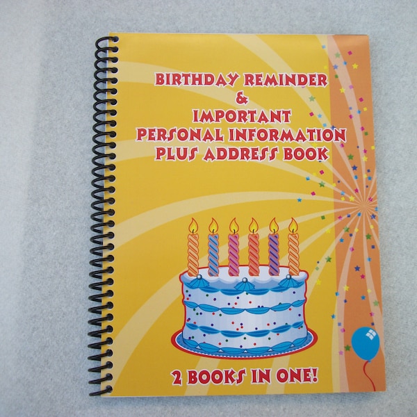 Birthday Reminder Book - Etsy