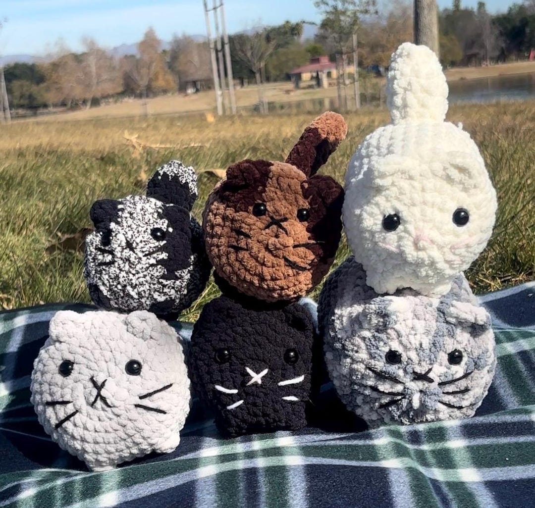 Crochet Loaf Cat Amigurumi Toy Stuffed Animal - Etsy