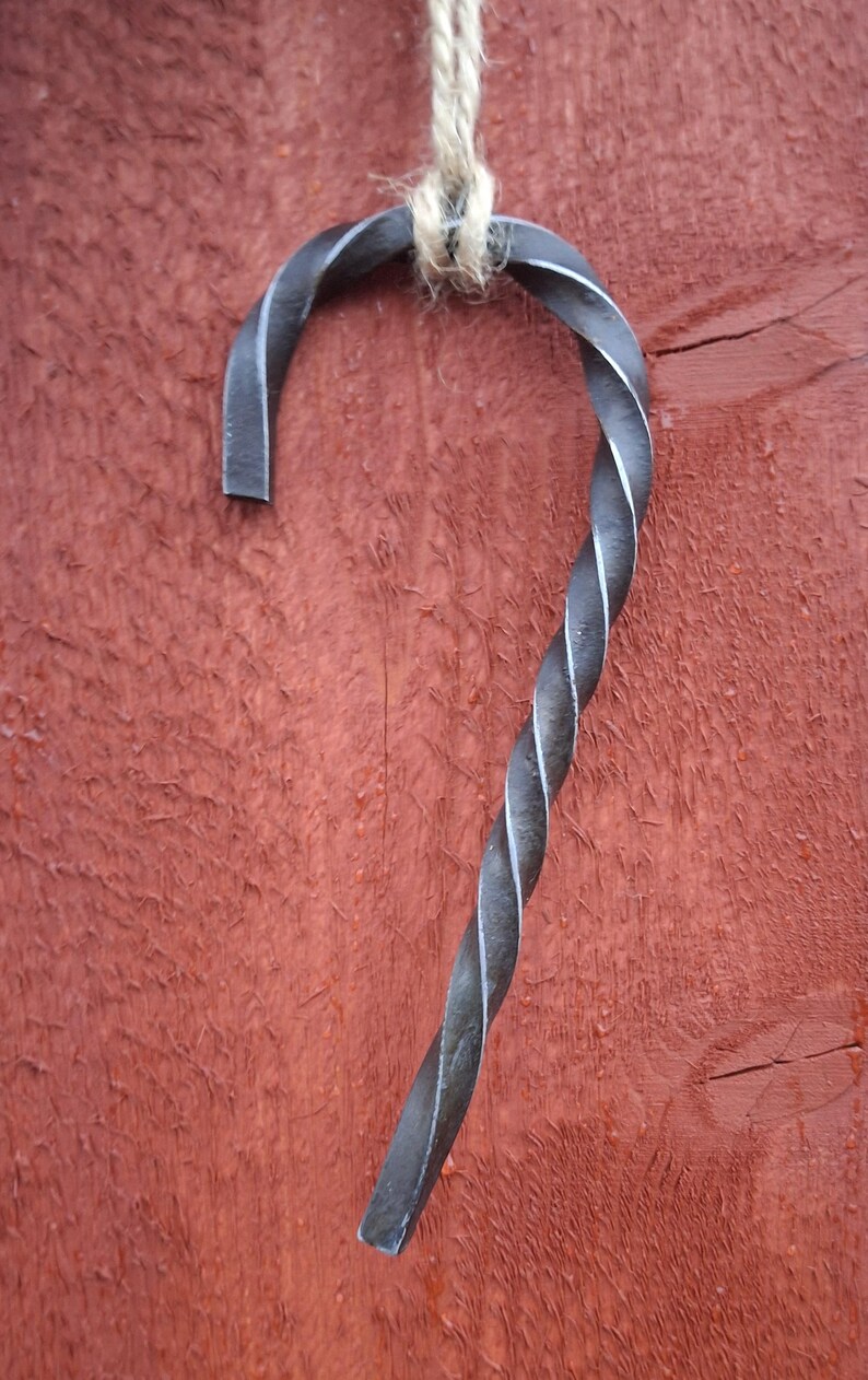 Hand Forged Steel Candy Cane Christmas Ornaments - Etsy