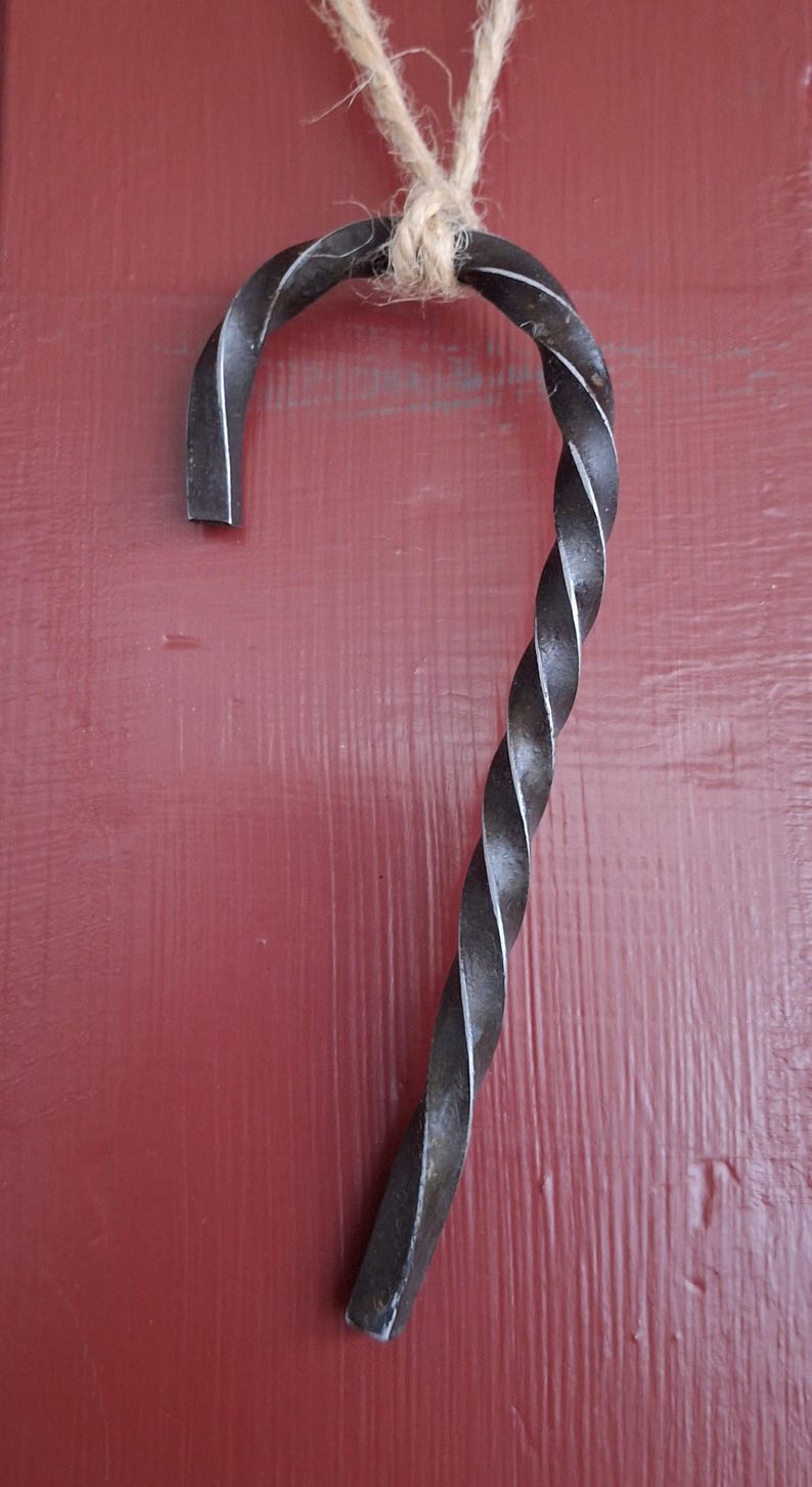 Hand Forged Steel Candy Cane Christmas Ornaments - Etsy