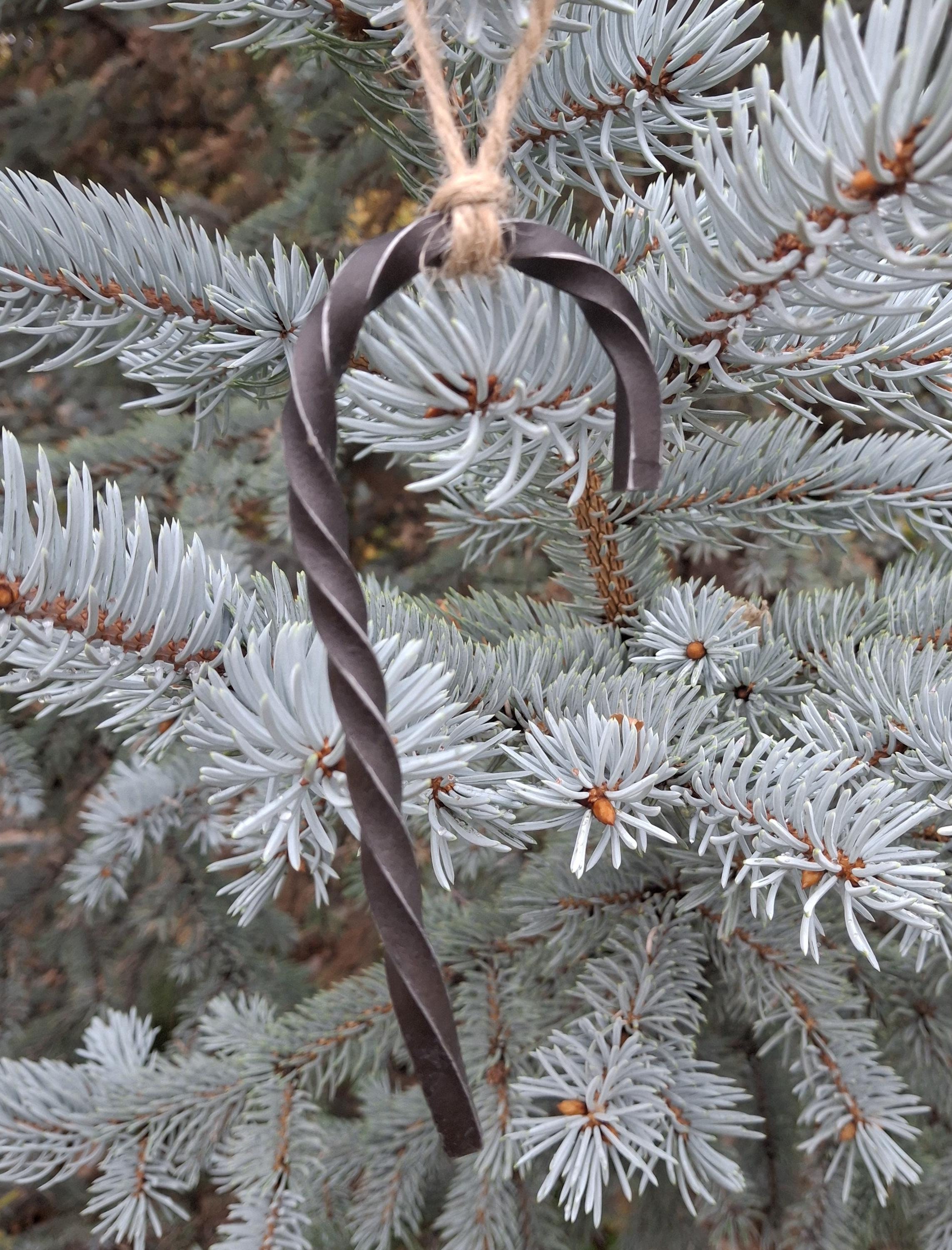 Hand Forged Steel Candy Cane Christmas Ornaments - Etsy
