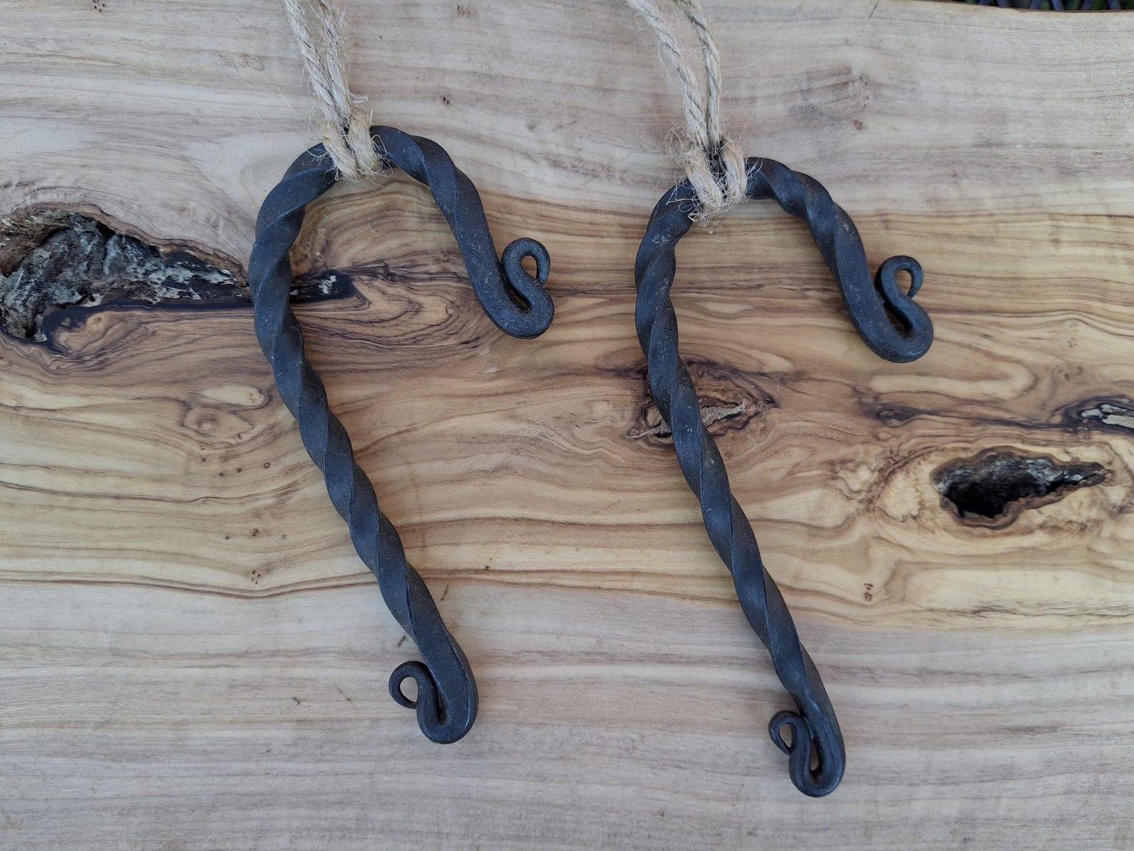 Hand Forged Steel Candy Cane Christmas Ornaments - Etsy