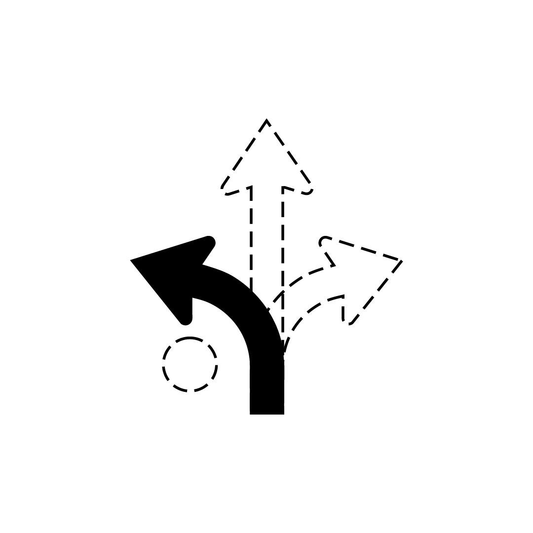 Roundabout Lane Control Sign | Svg, Dxf, Eps, Png Formats | Traffic ...