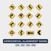 Horizontal Alignment Signs Svg, Dxf, Eps, Png Formats Traffic Control ...