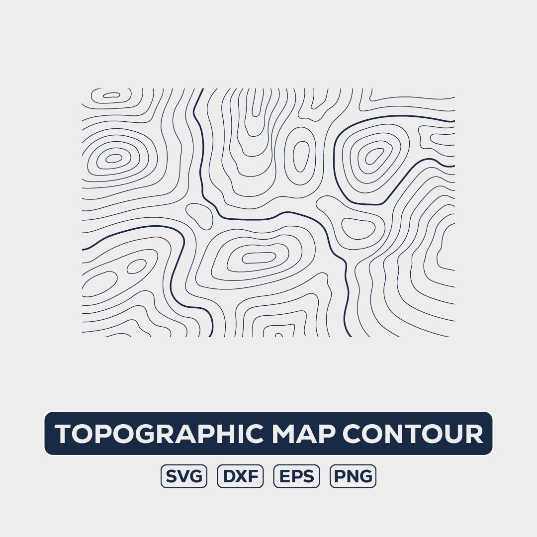 Layered Topographic Map Svg Dxf Png Eps for CNC Laser Cutting ...