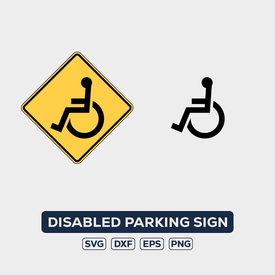 Disabled Parking Sign SVG, Accessible Parking Sign Cut File, Handicap ...