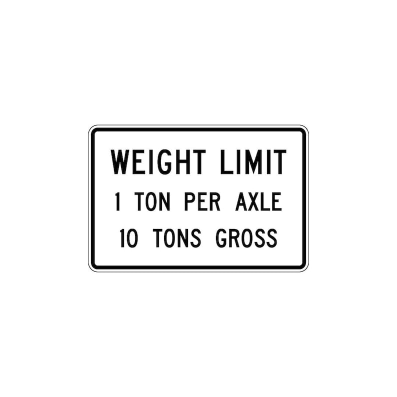 Road Closed and Weight Limit Signs Svg, Dxf, Eps, Png Formats Traffic ...