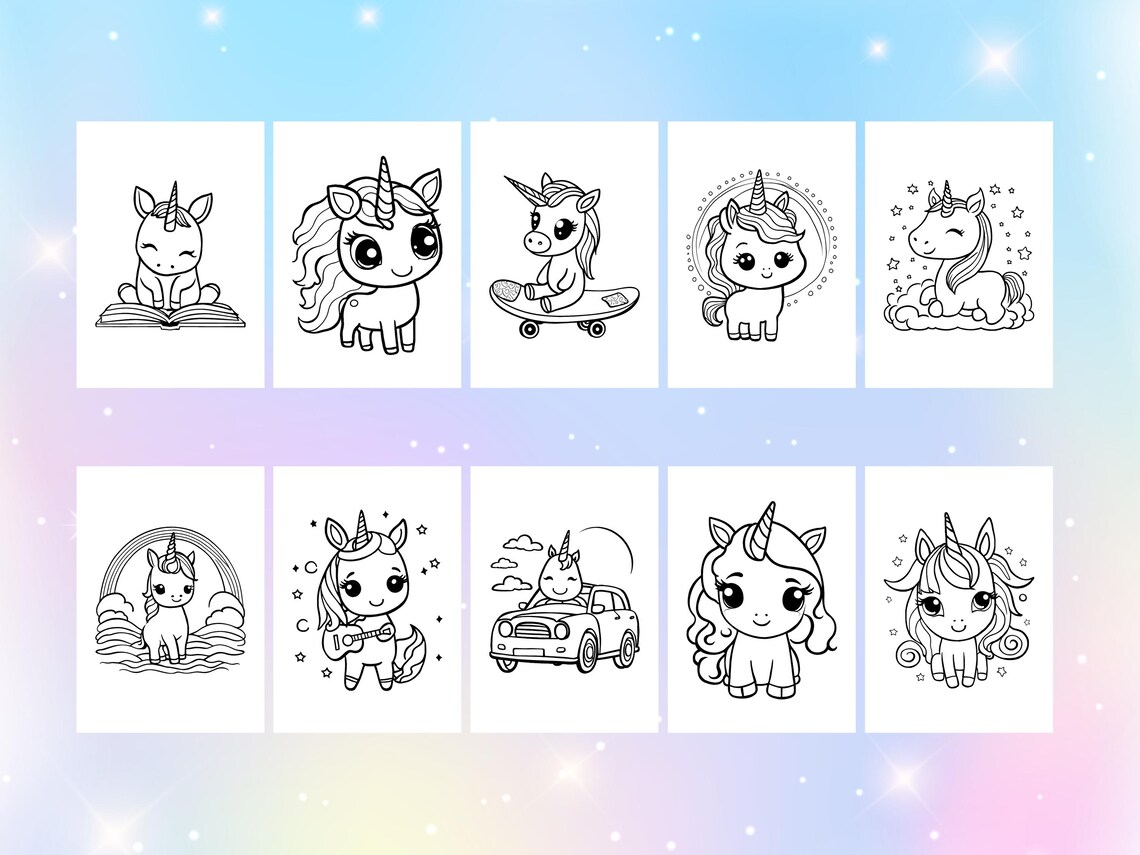 Unicorn Coloring Book to Print / Funny & Cute Unicorns Coloring Pages ...