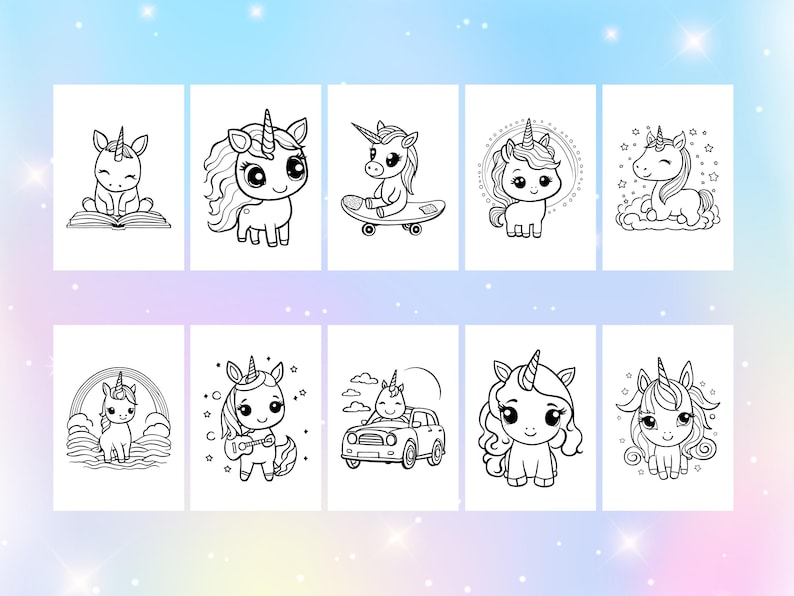 Unicorn Coloring Book to Print / Funny & Cute Unicorns Coloring Pages ...