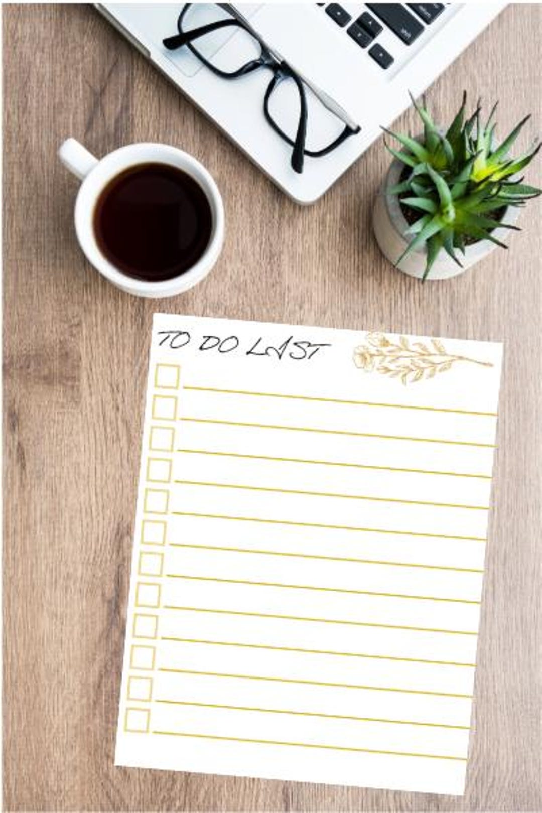 Simple Black and Gold To-do List Download - Etsy