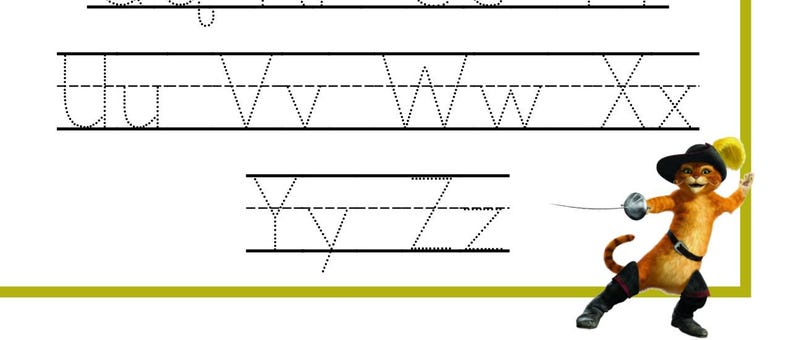 Shrek Printable English Alphabet Tracing Template - Etsy