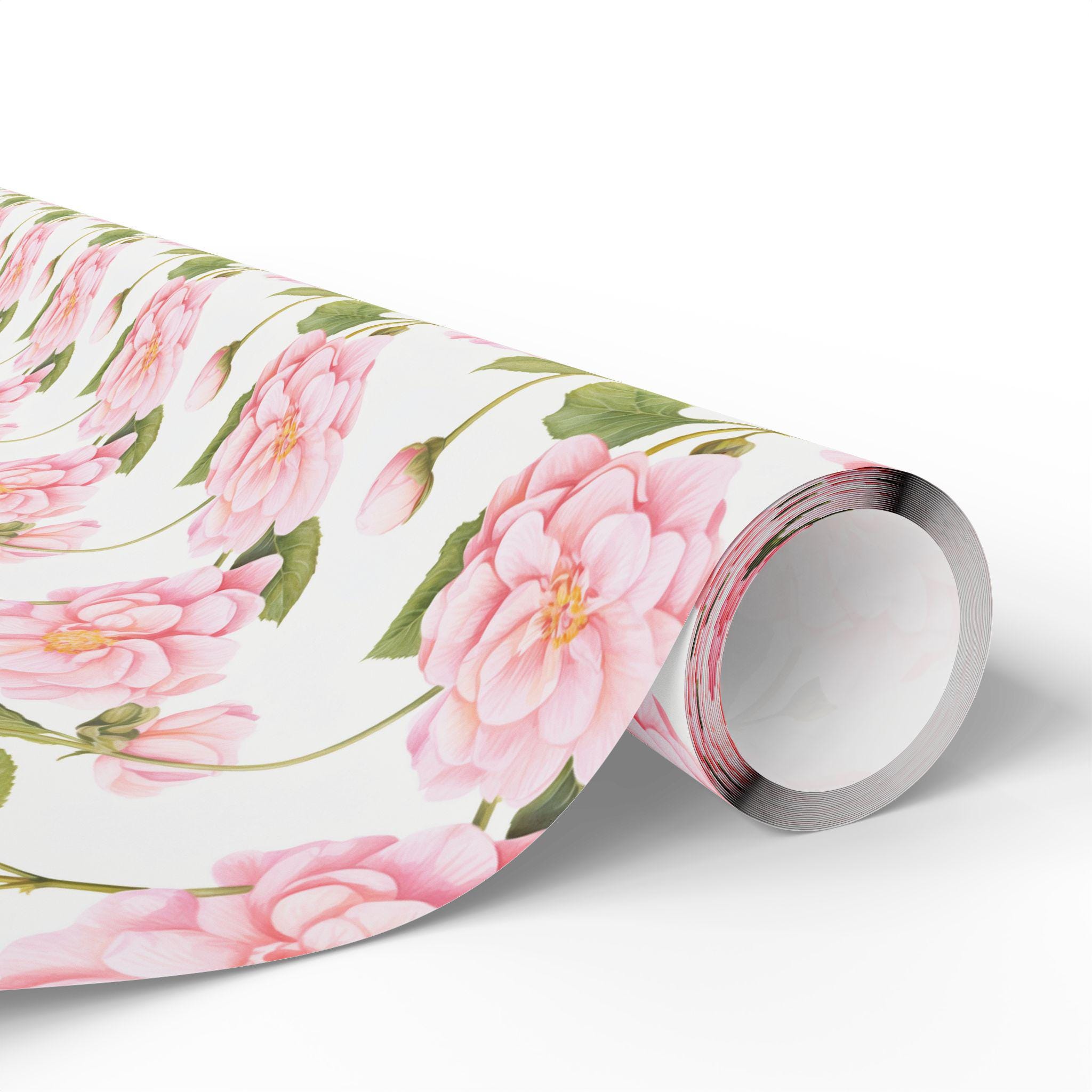 Pink Floral Print Wrapping Papers - Gift Wrap, Present Decor, Birthday ...