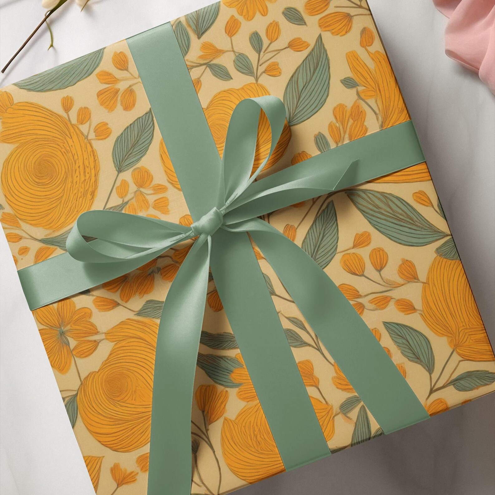 Elegant Floral Wrapping Paper: High-definition Gift Wrap, Glossy or ...