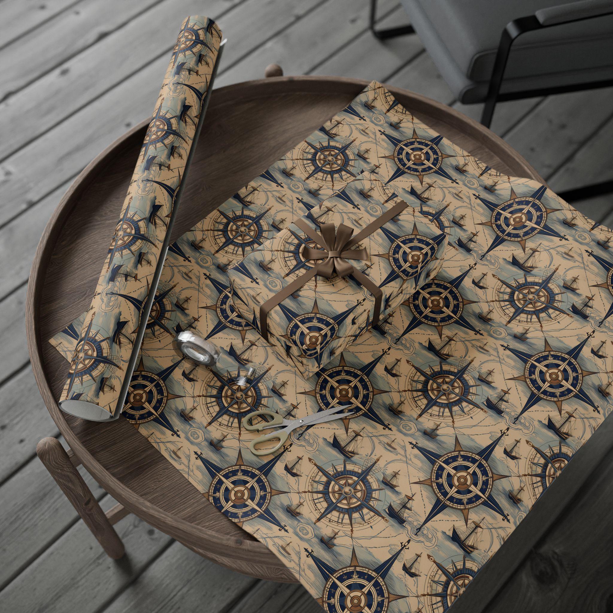 Nautical Wrapping Paper: Maritime Gift Wrap for Birthdays, Christmas - Etsy