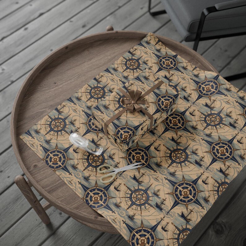 Nautical Wrapping Paper: Maritime Gift Wrap for Birthdays, Christmas - Etsy