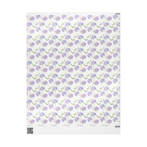 Purple Floral Print Wrapping Papers - Gift Wrap, Present Decor ...