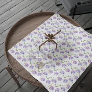 Purple Floral Print Wrapping Papers - Gift Wrap, Present Decor ...