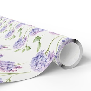 Purple Floral Print Wrapping Papers - Gift Wrap, Present Decor ...