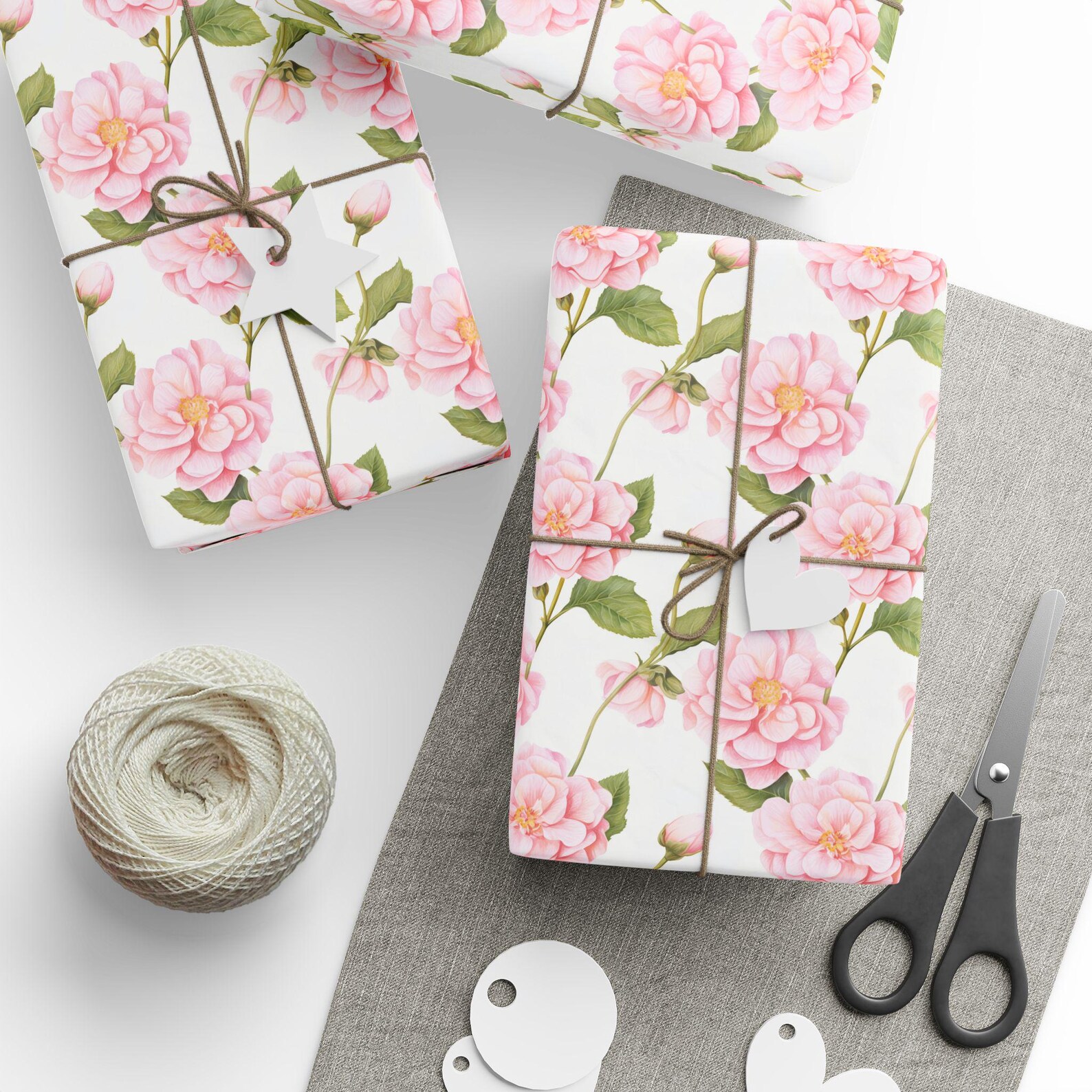 Pink Floral Print Wrapping Papers - Gift Wrap, Present Decor, Birthday ...
