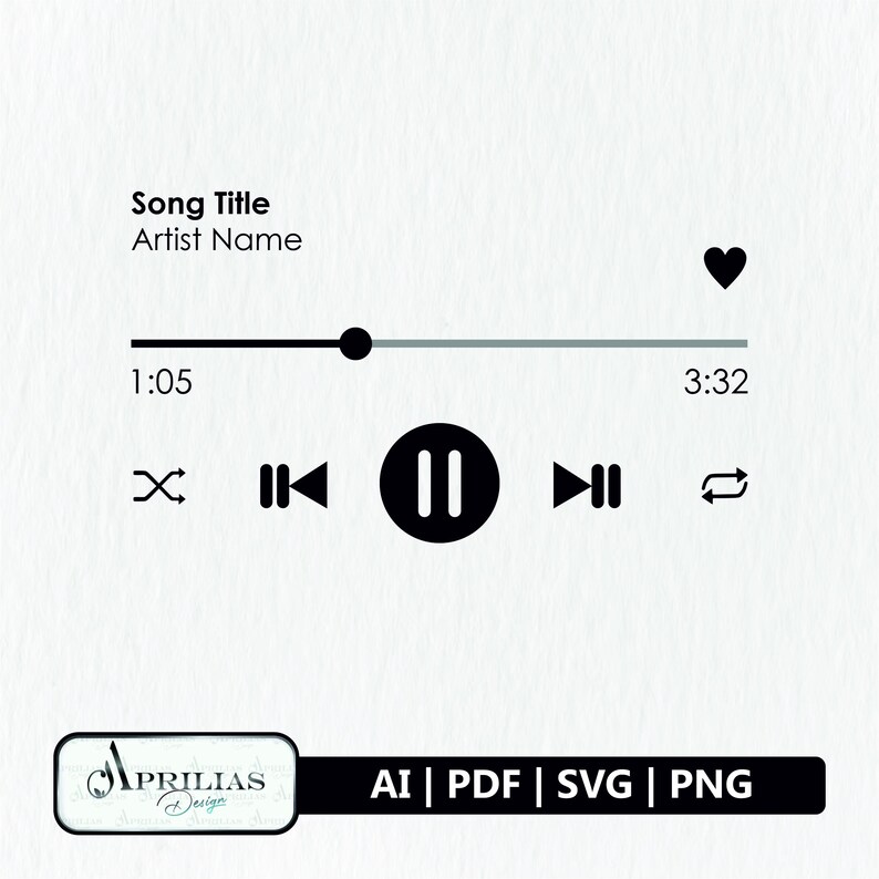 Spotify Svg, Music Player Png, Audio Control Buttons Svg, Acrilic Song ...
