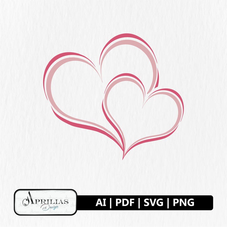 Valentines Heart SVG, Love Hearts SVG, Combined Hearts PNG, Valentines ...
