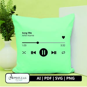 Spotify Svg, Music Player Png, Audio Control Buttons Svg, Acrilic Song ...