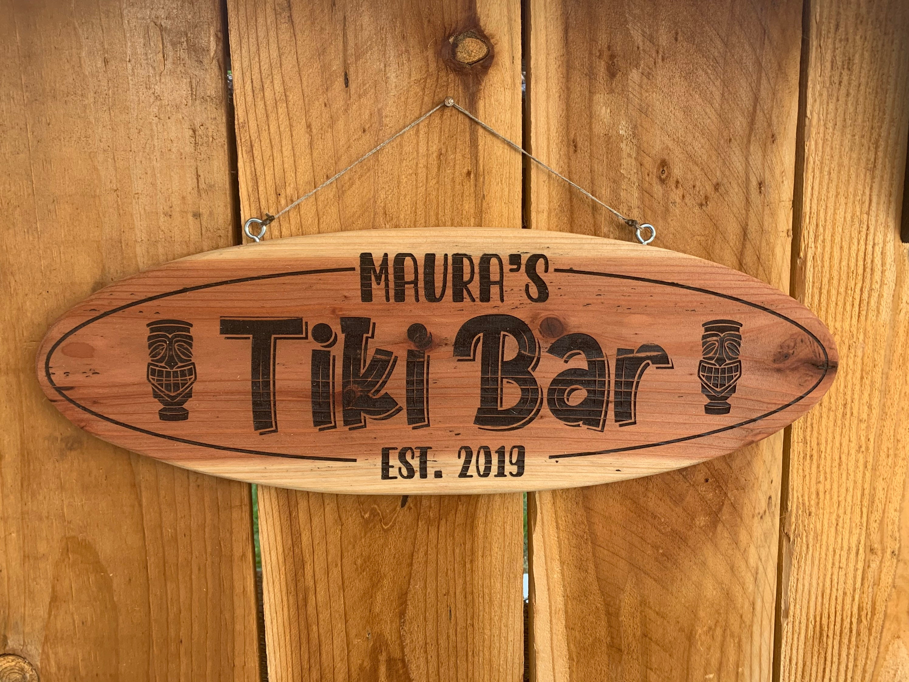 Custom Outdoor Tiki Bar Sign Etsy