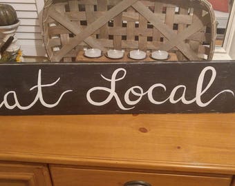 Eat local signs | Etsy