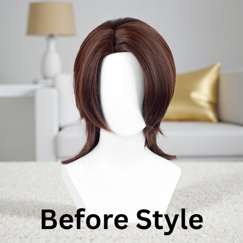 Middle Brown Straight Wig - Etsy