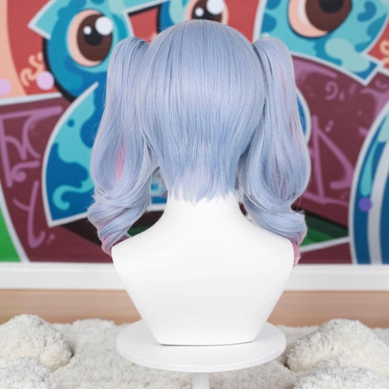 Miku Rabbit Hole Inspired Cosplay Wig, Long Blue Twin Tail Heat ...