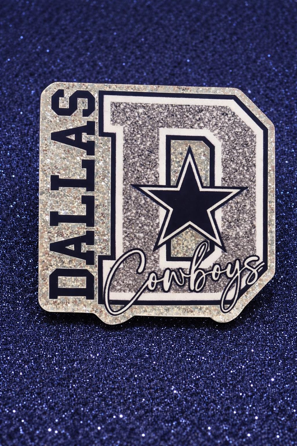 Dallas Cowboys Glitter Badge Reel - Etsy