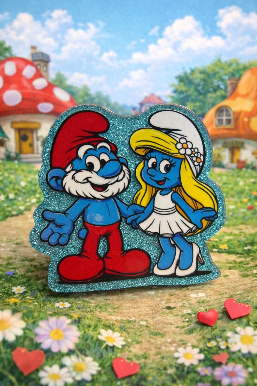 Smurf Couple Badge Reel - Etsy