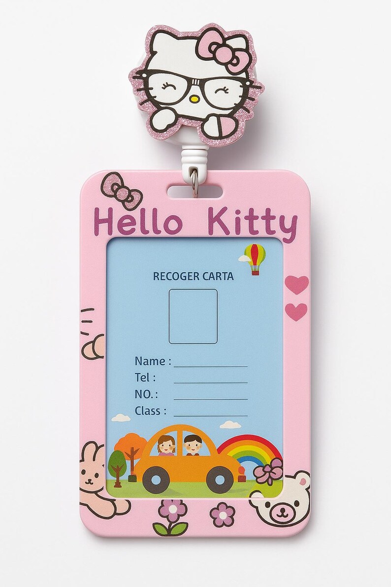 Hello Kitty Badge Reel & ID Holder - Etsy