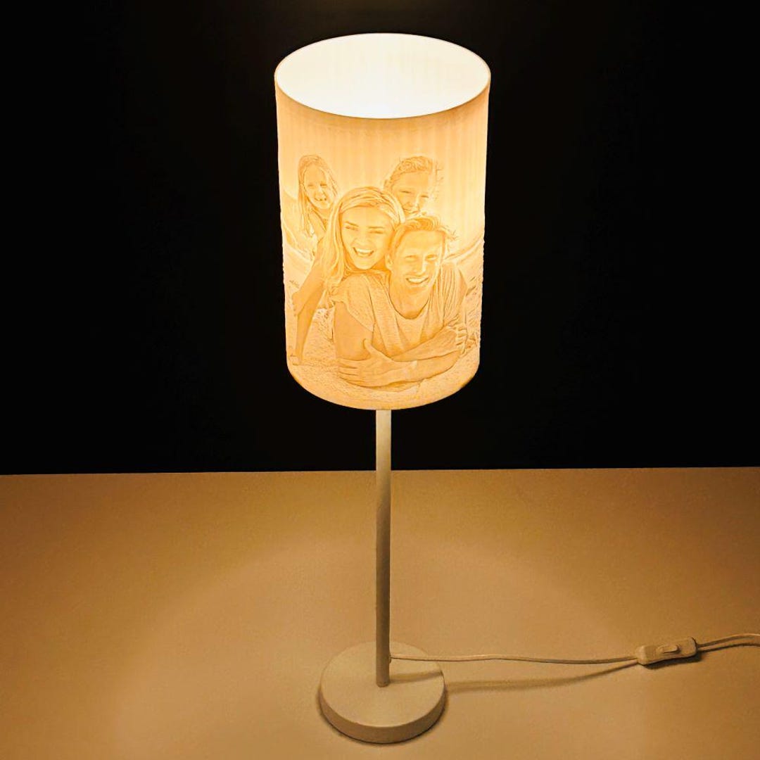 Personalized Table Lamp With Your Own Photo Individual Lighting Gift ...