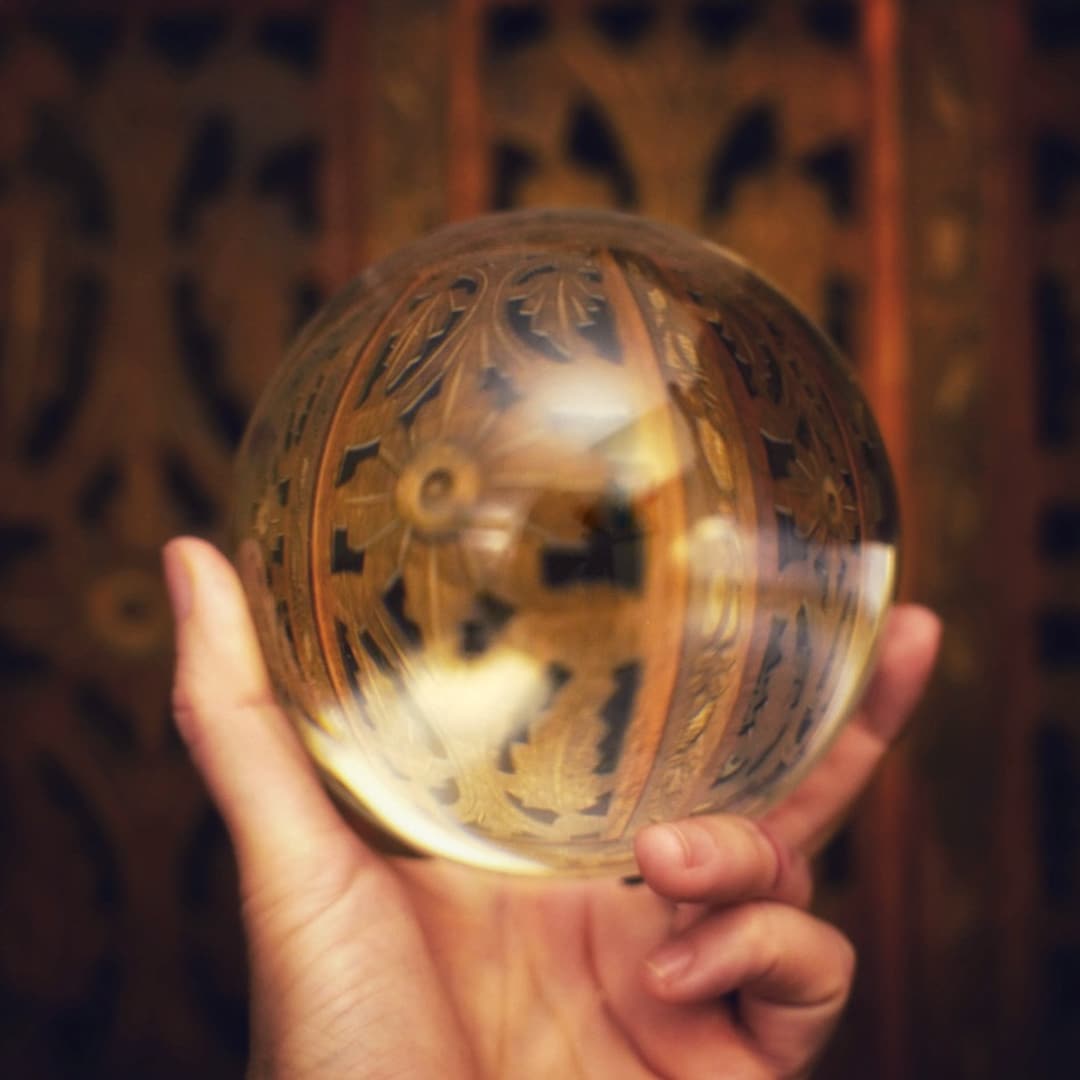 HUGE Sphere WITH STAND 200mm Gazing Sphere Crystal Clear Orb Magic ...