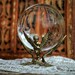 SPHERE & WOODEN STAND Large Gazing Crystal, Magic Scrying Orb ...