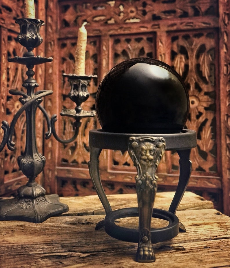 Black Obsidian Sphere: Gazing Crystal, Scrying Ball, Psychic Tool - Etsy