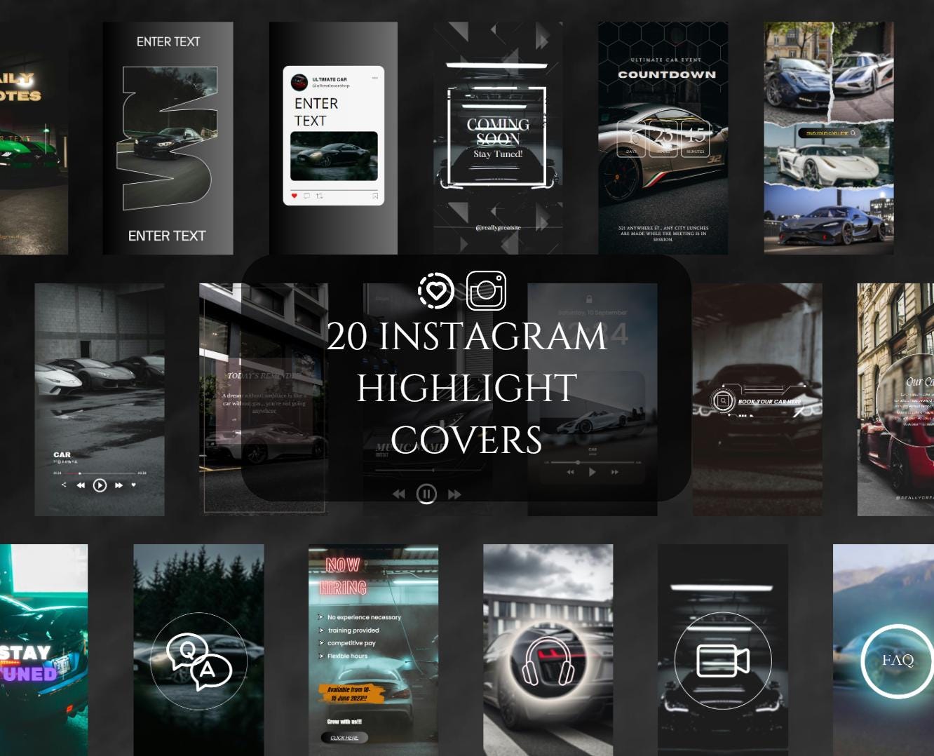 Car-themed Social Media Templates for Instagram | Editable Canva ...