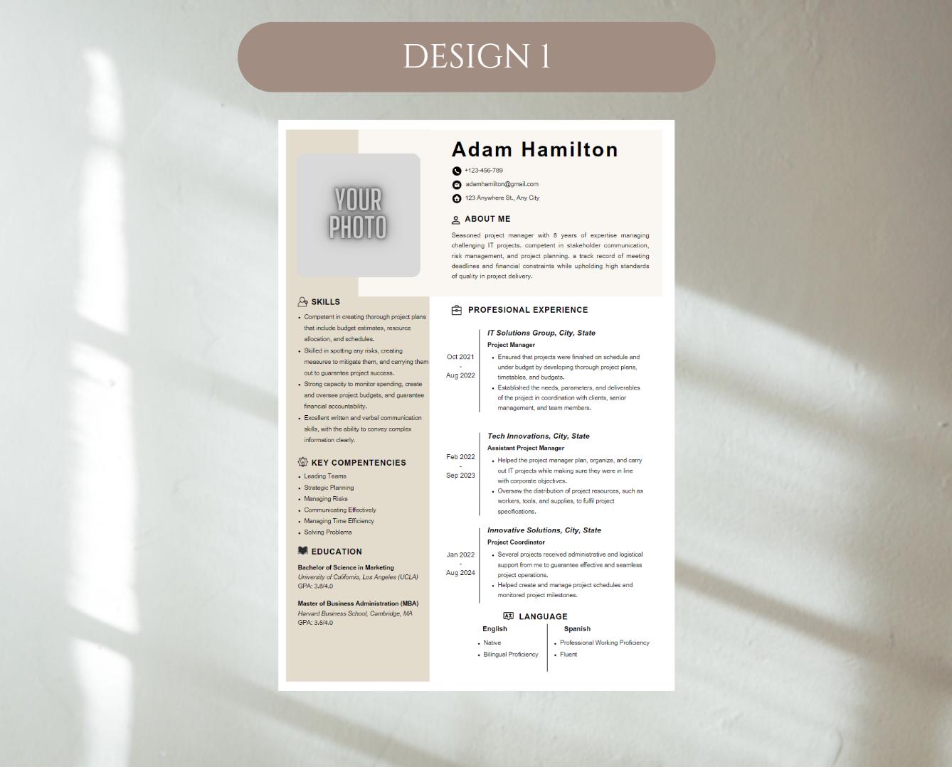 Colorful Resume Template | Editable in Canva | Modern & Vibrant Resume ...