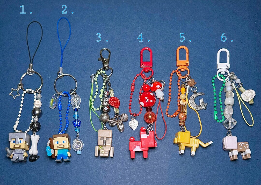 Minecraft Keychains - Etsy