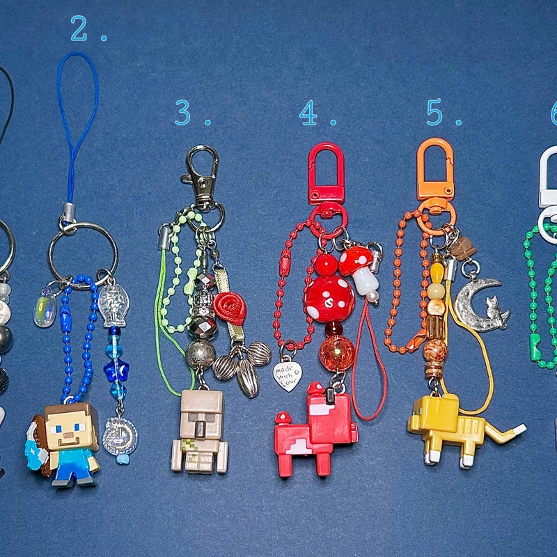 Minecraft keychain - Etsy