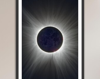 2024 Total Solar Eclipse | Wall Art Print | Giclee, Metal, Canvas - Etsy