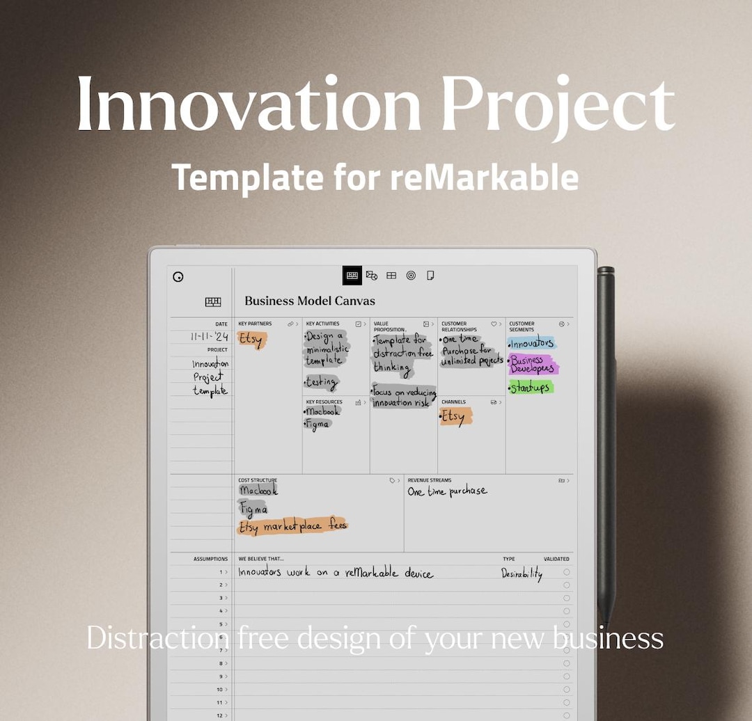 Innovation Project Template for Remarkable – From Idea to Validated ...