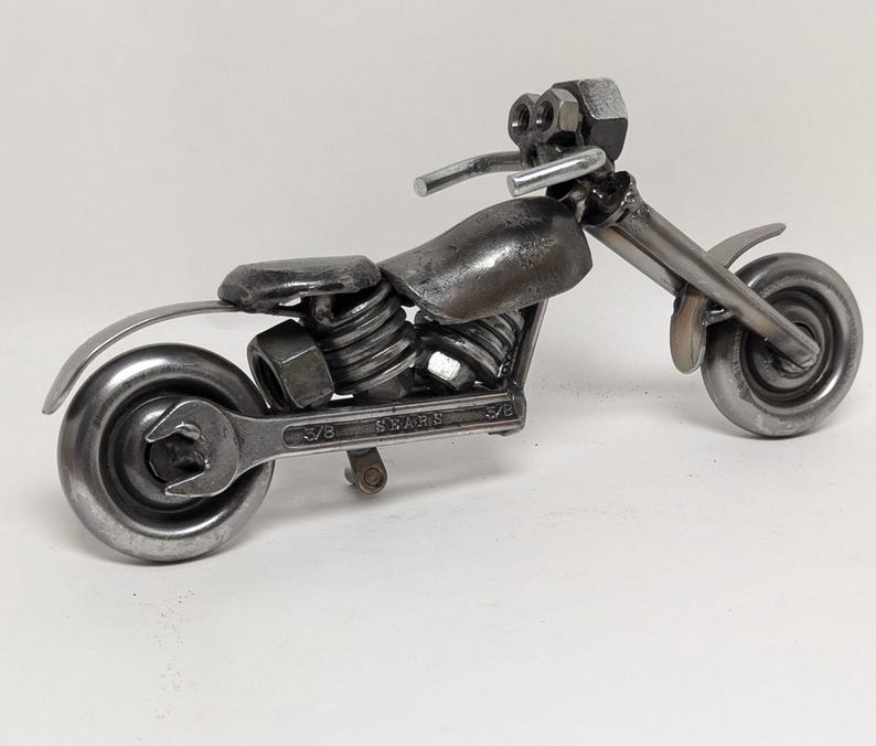 Art, Motorcycle, Scrap Art, Metal,recycled - Etsy