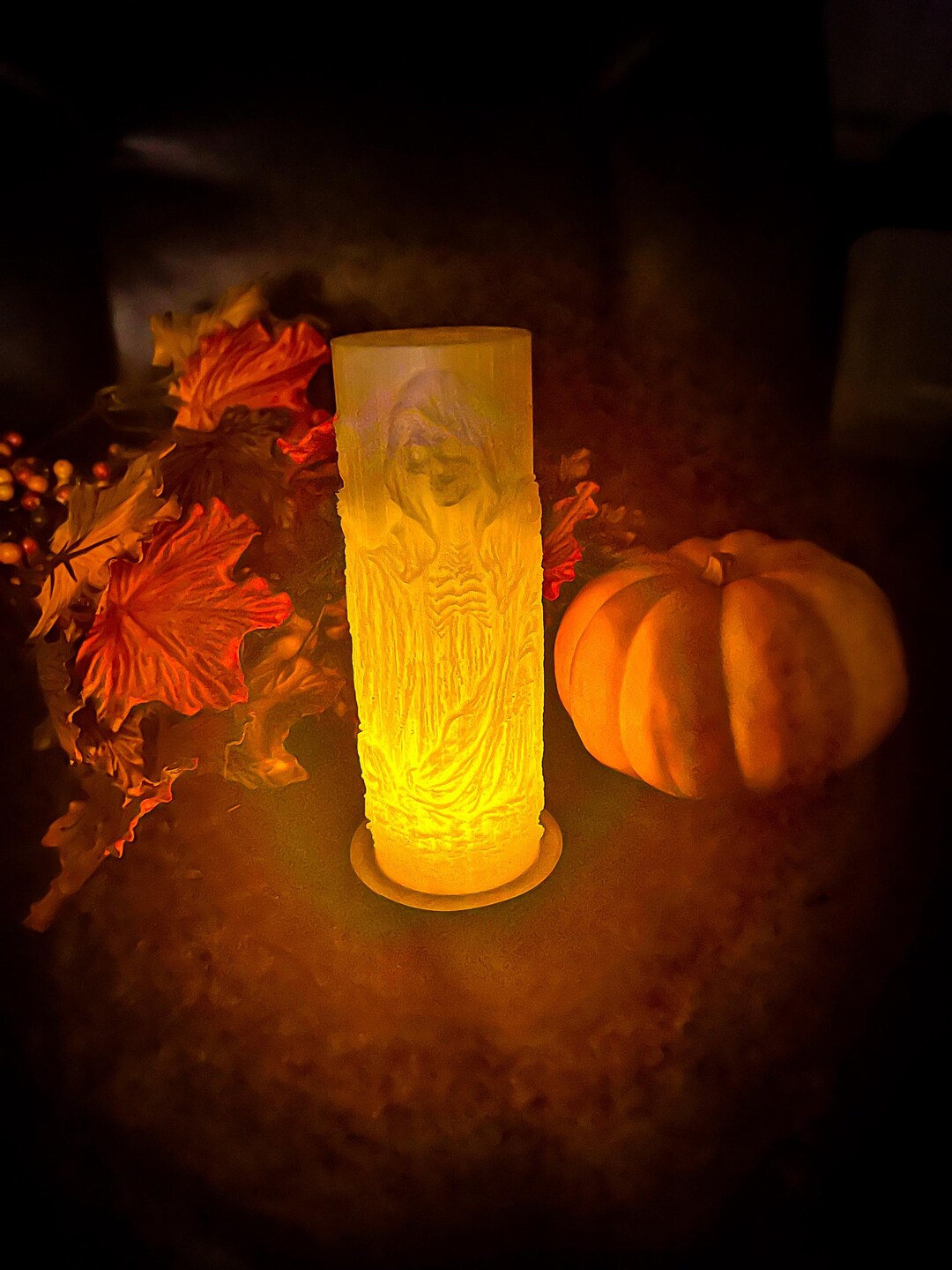 Flameless Grim Reaper Candle Torch Lamp Nightlight, Cozy Home Fall ...